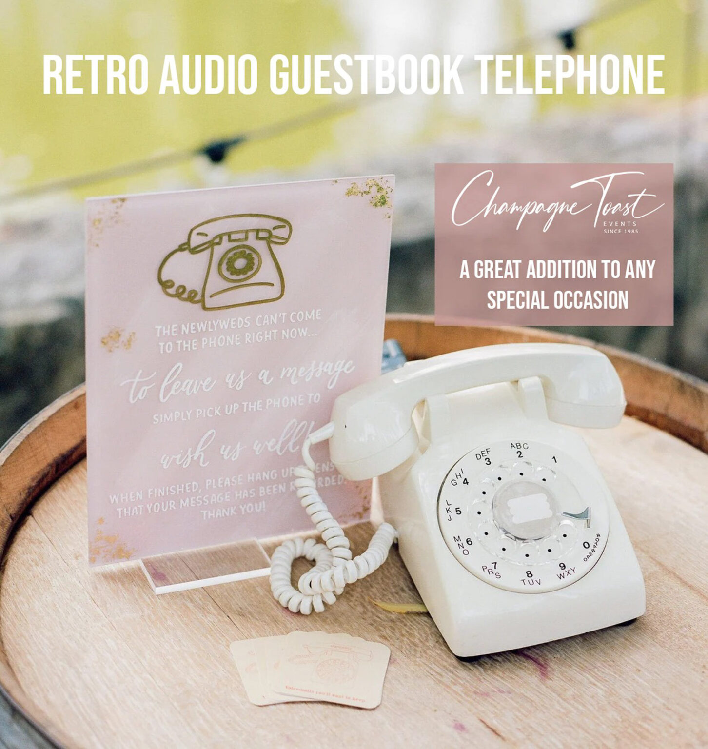 Telephone Audio Guestbook for Your Wedding - Champagne Toast DJs